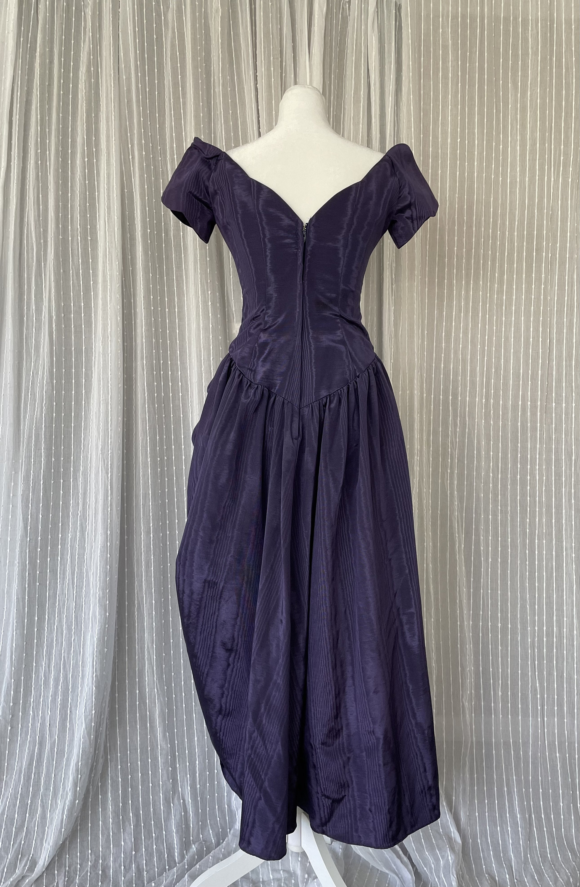 1950s Does 1890s Purple Moire Taffeta Gown XS Small - Etsy