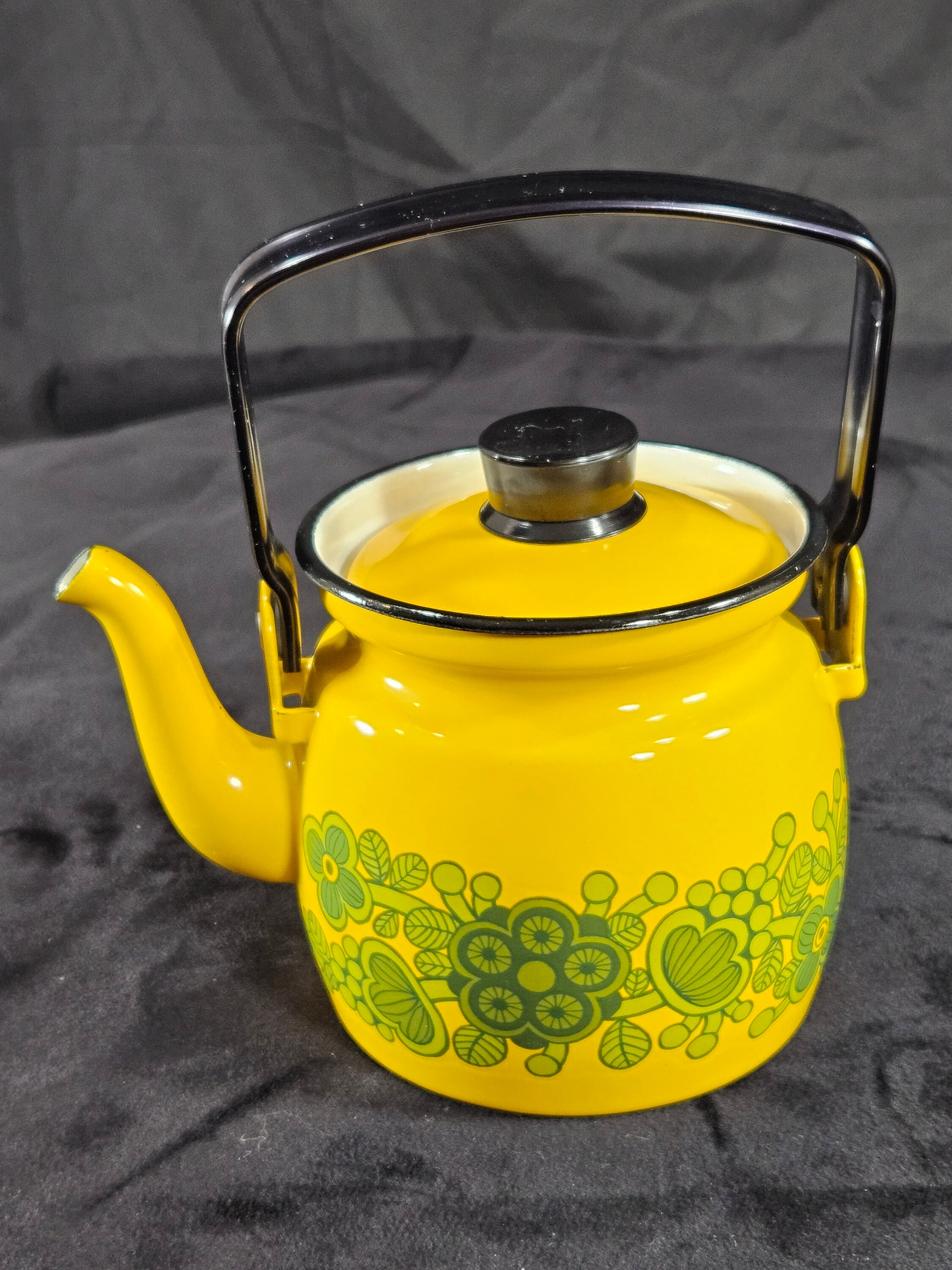 Rare & Vintage Mid-century Finel of Finland Yellow Enamel 0.6L Teapot ...