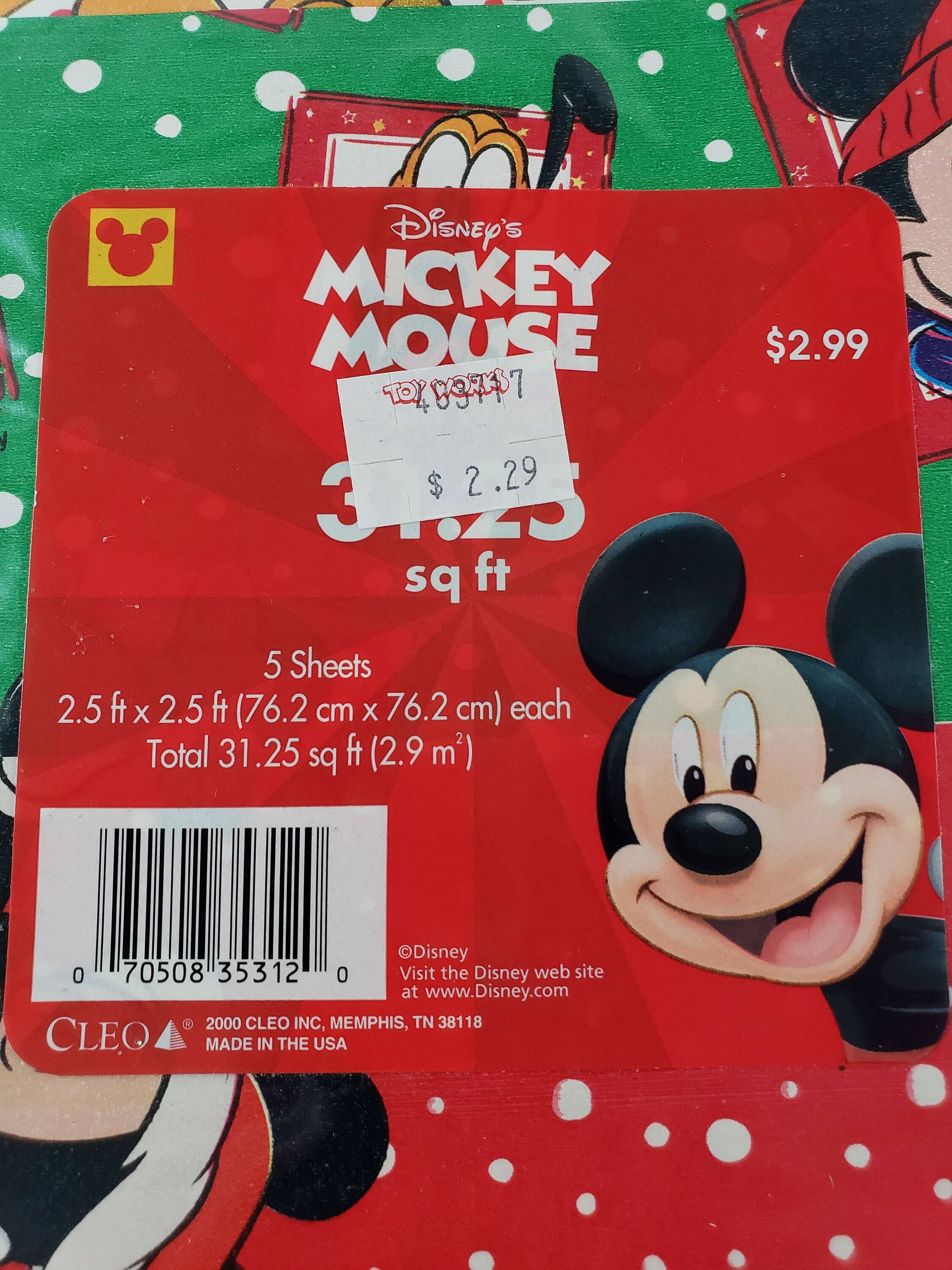 Vintage Christmas Mickey Mouse Folded Sheet Wrapping Paper - Etsy