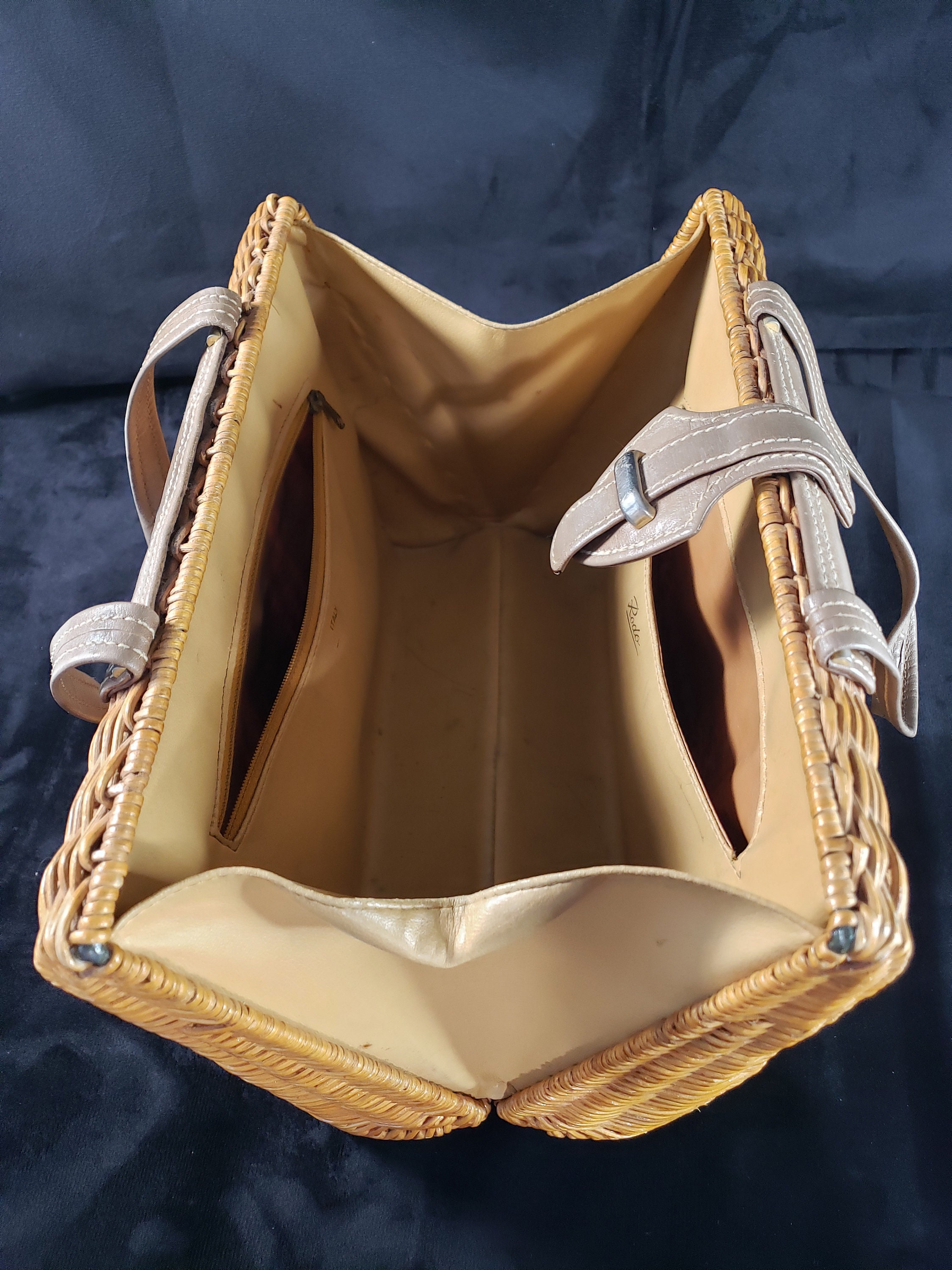 RARE Handmade & Vintage Rodo of Italy Basket Weave Wicker and - Etsy