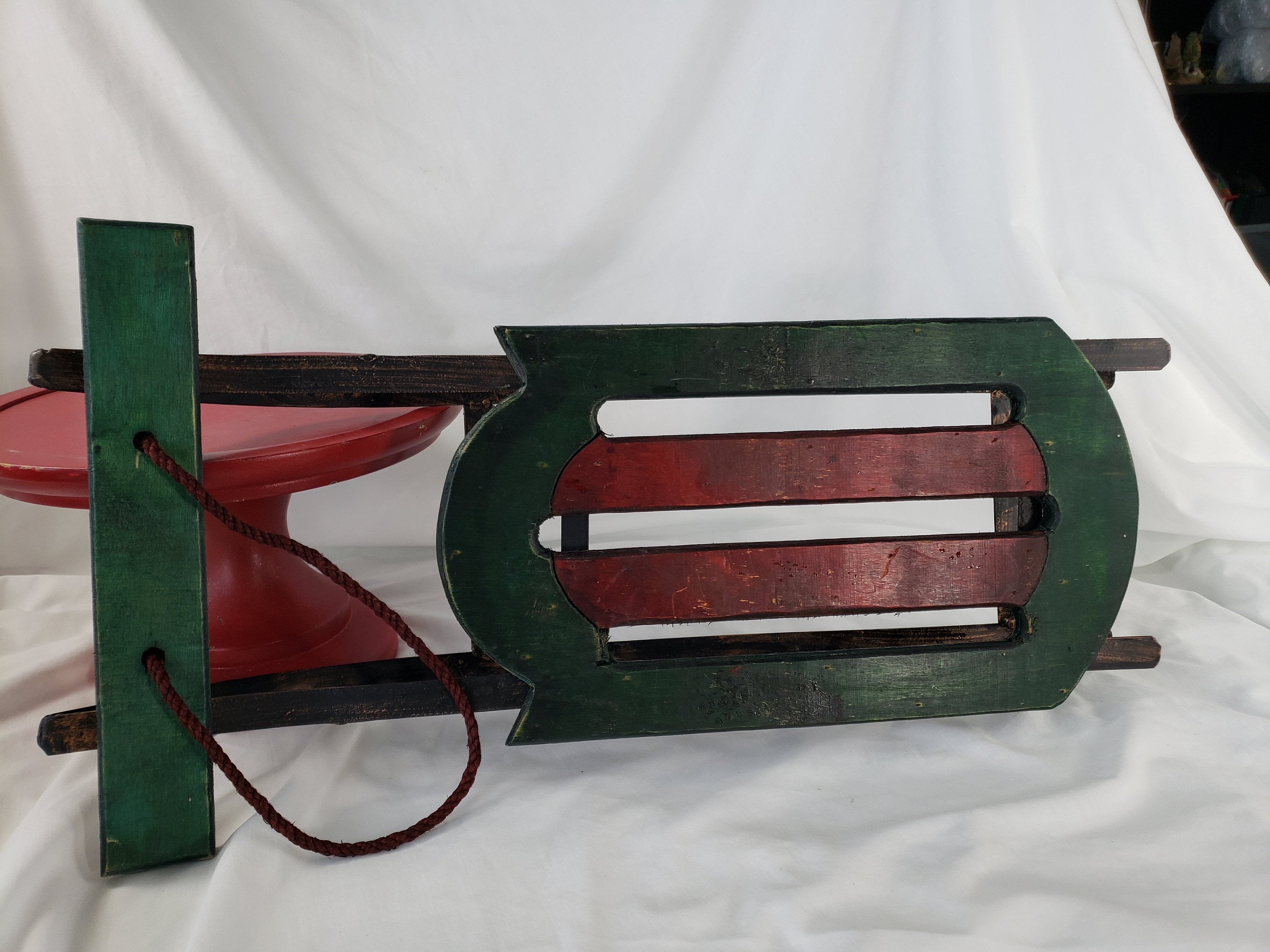 Vintage Wood and Metal Toy Sled for Christmas Decorating - Etsy