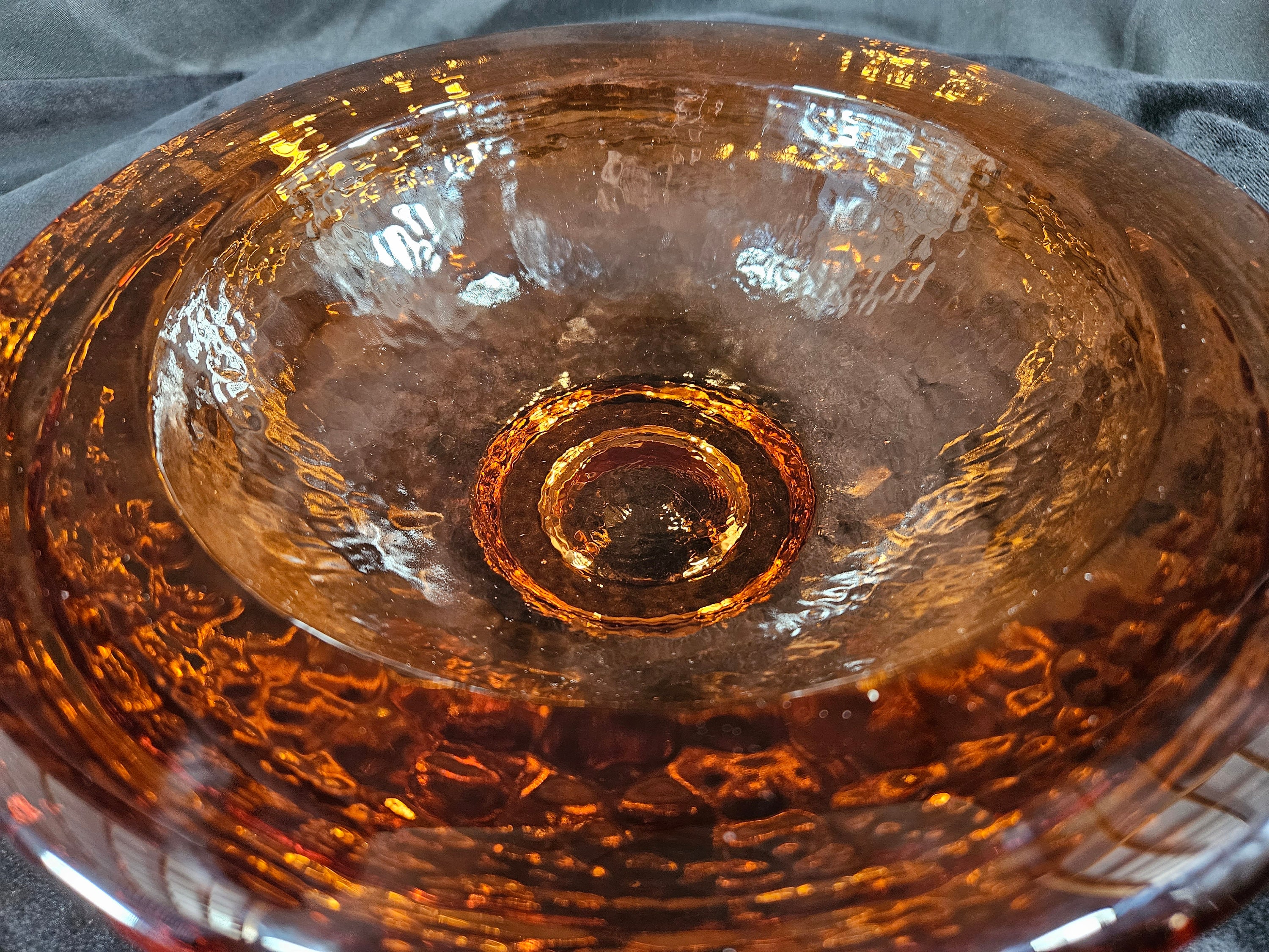 Rare Vintage Fire & Light 10 1/2 Wide Lipped Bowl in the Color Copper ...