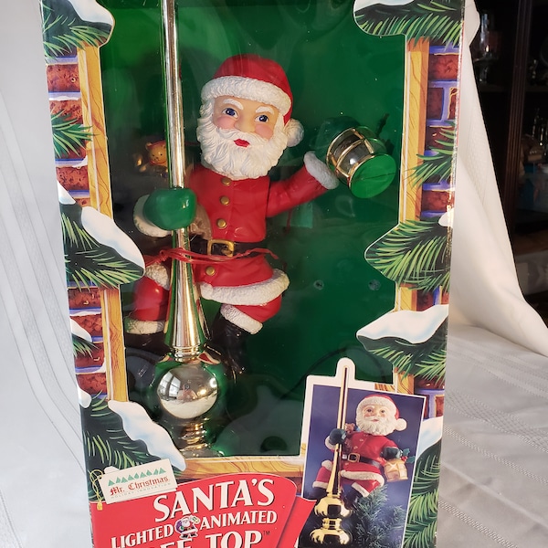 Animated Santa Tree Topper - Etsy