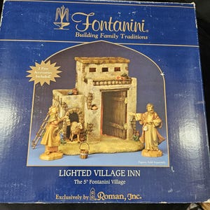 Retired Vintage Fontanini by Roman Inc. Lighted Village Inn 55548 2003 ...
