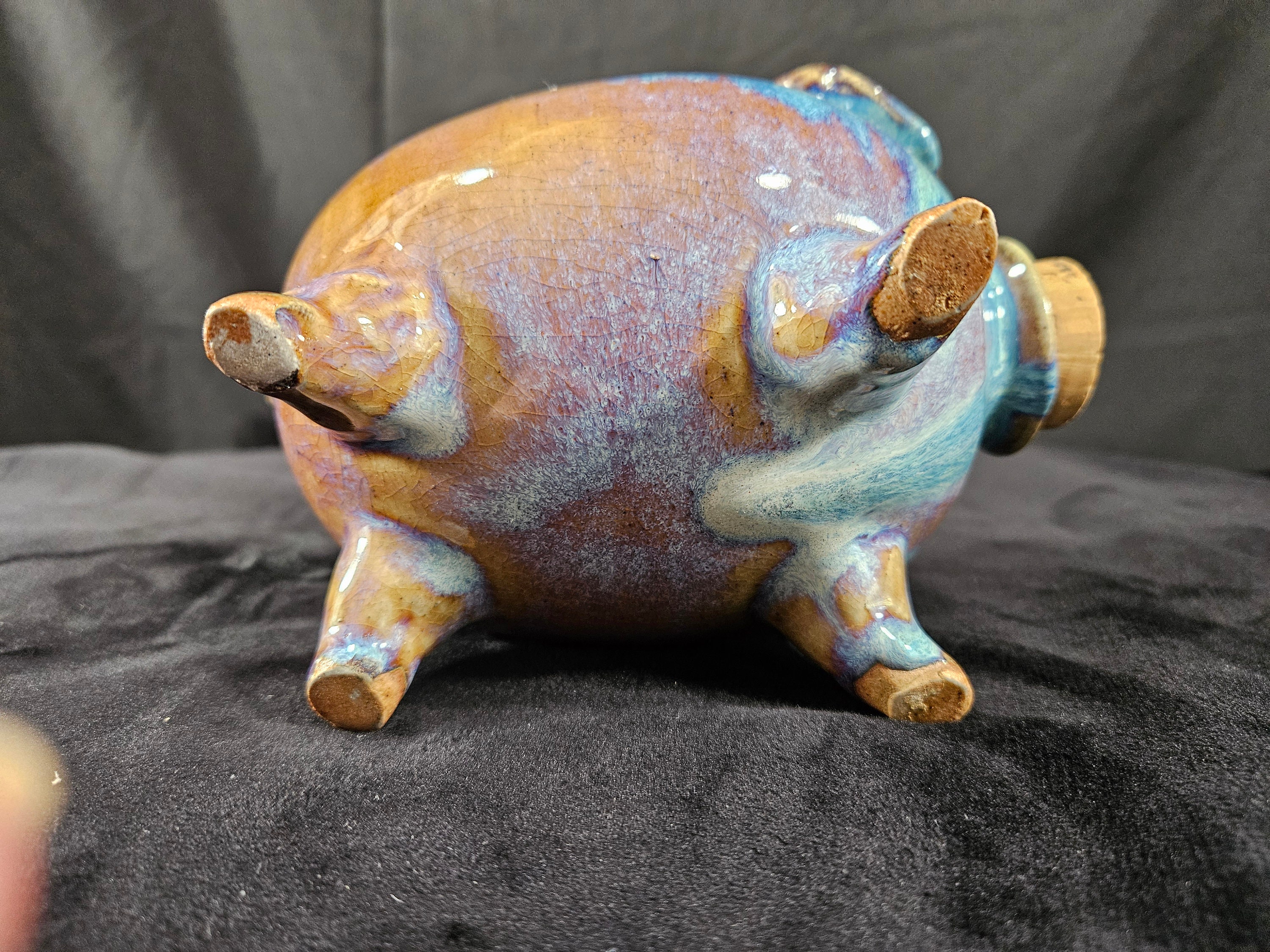 Rare and Vintage 1960's Parabake Drip Glaze Pottery Piggy Bank With ...