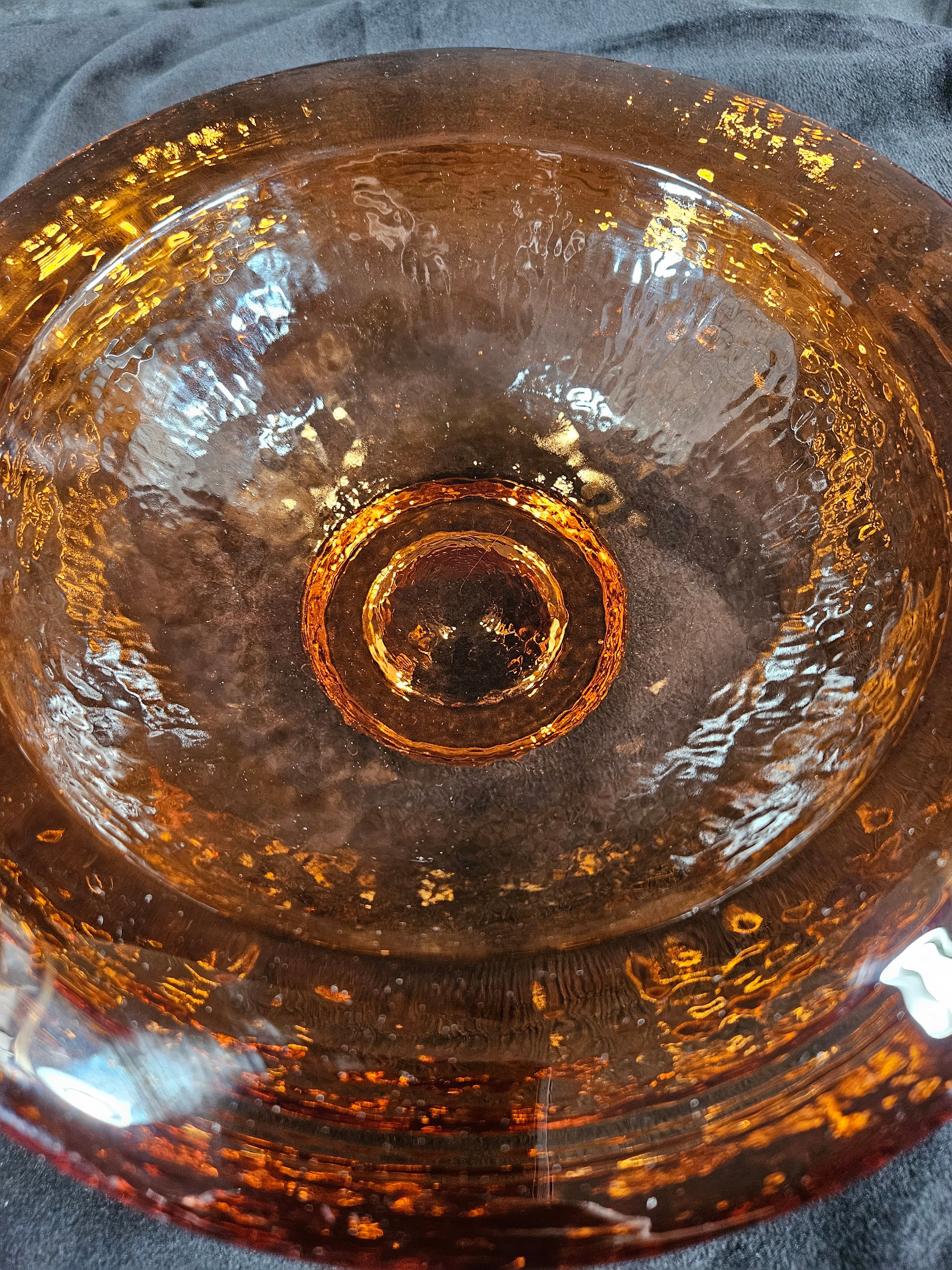 Rare Vintage Fire & Light 10 1/2 Wide Lipped Bowl in the Color Copper ...