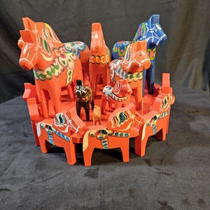 Vintage Wooden Dala Horse Collection. All Are Handcarved and ...