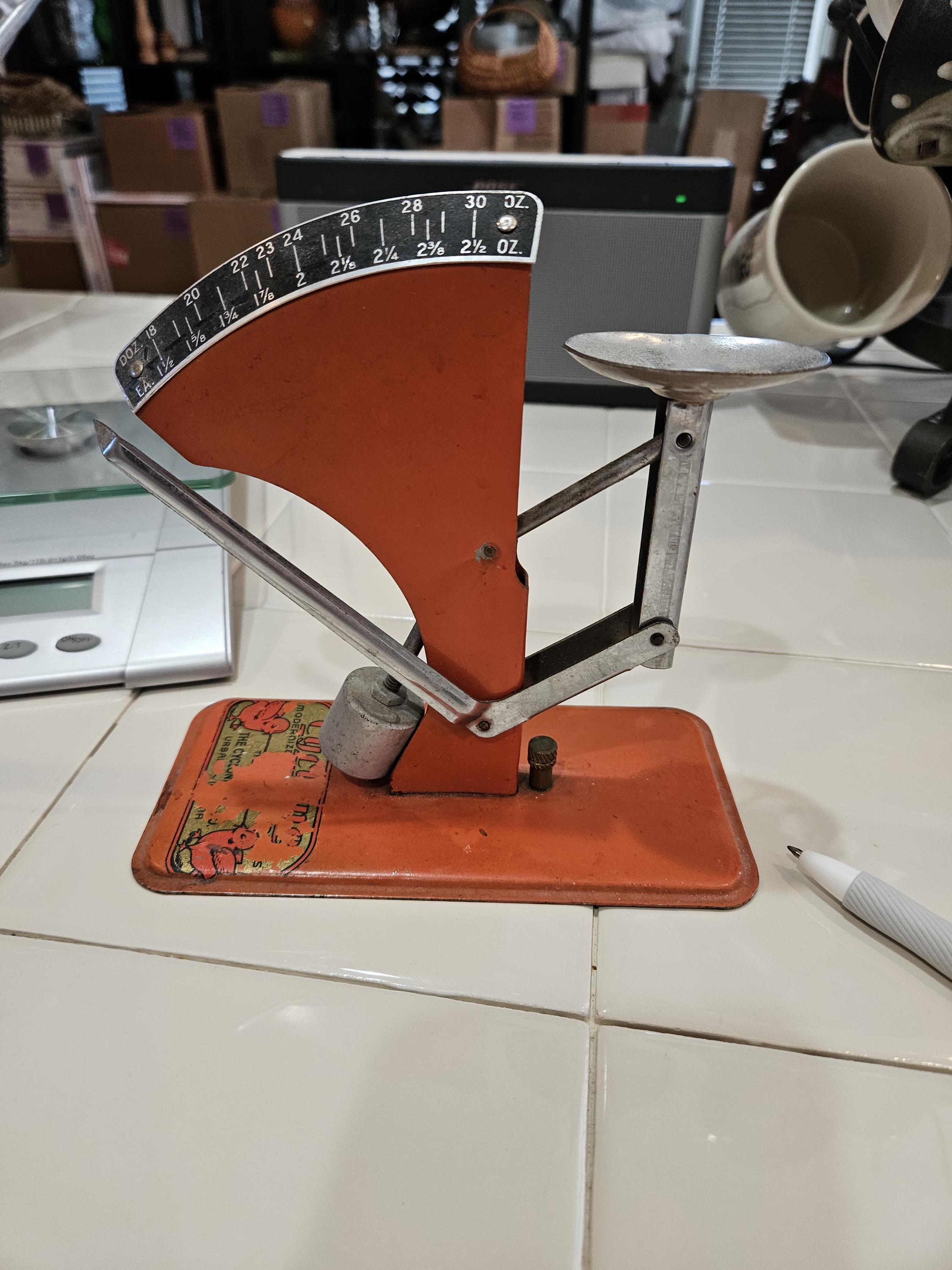 Antique 1940's the Cyclone Small Farm Egg Scale, Made by the Cyclone ...
