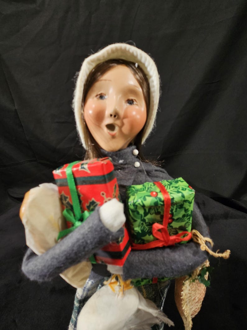 Vintage Byers Choice Limited Edition Caroler: 2000 "traditional Shopper ...