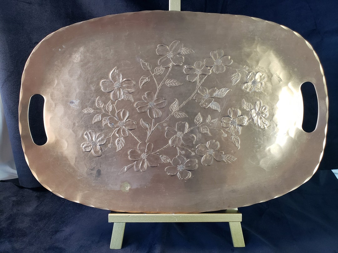 Vintage Xlg. Wendell August Forge, Solid Bronze Handled Tray or Platter ...