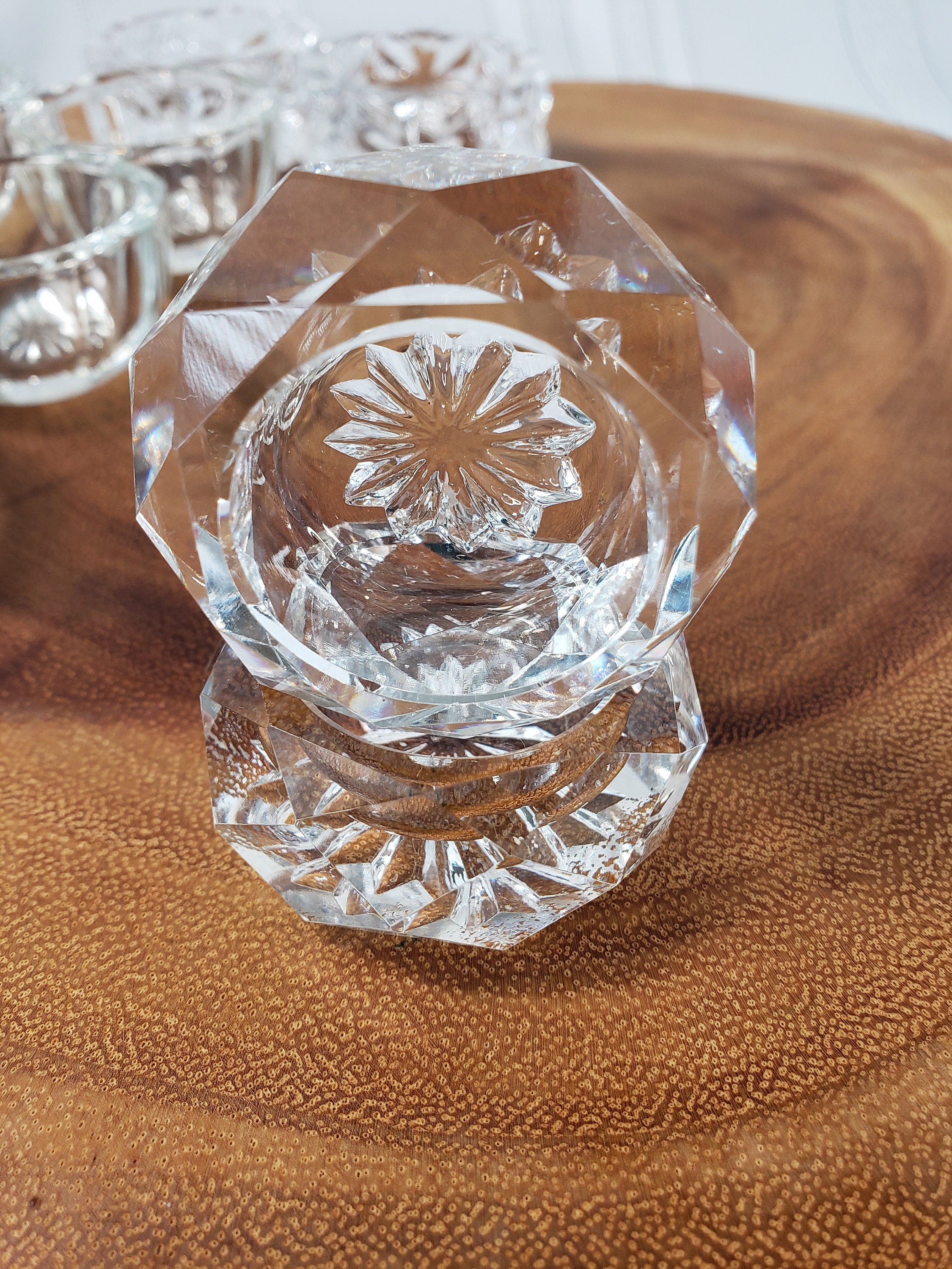 Instant Collection of 10 Individual Clear Glass and Crystal Salt ...