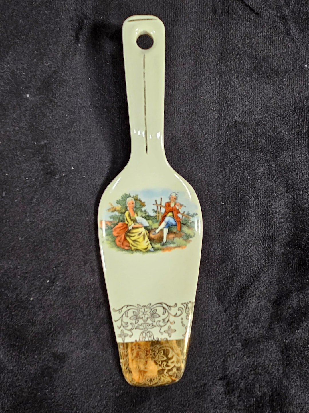 Vintage Porcelain Crest-o-gold Cake, Pie, or Dessert Server With ...