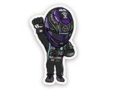 Lewis Hamilton Mercedes F1 Formula One Chibi Cartoon Color | Etsy