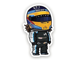 Ayrton Senna F1 Formula One Chibi Cartoon Color Sticker - Etsy