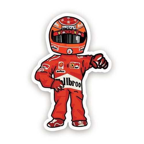 Michael Schumacher Ferrari F1 Formula One Chibi Cartoon - Etsy