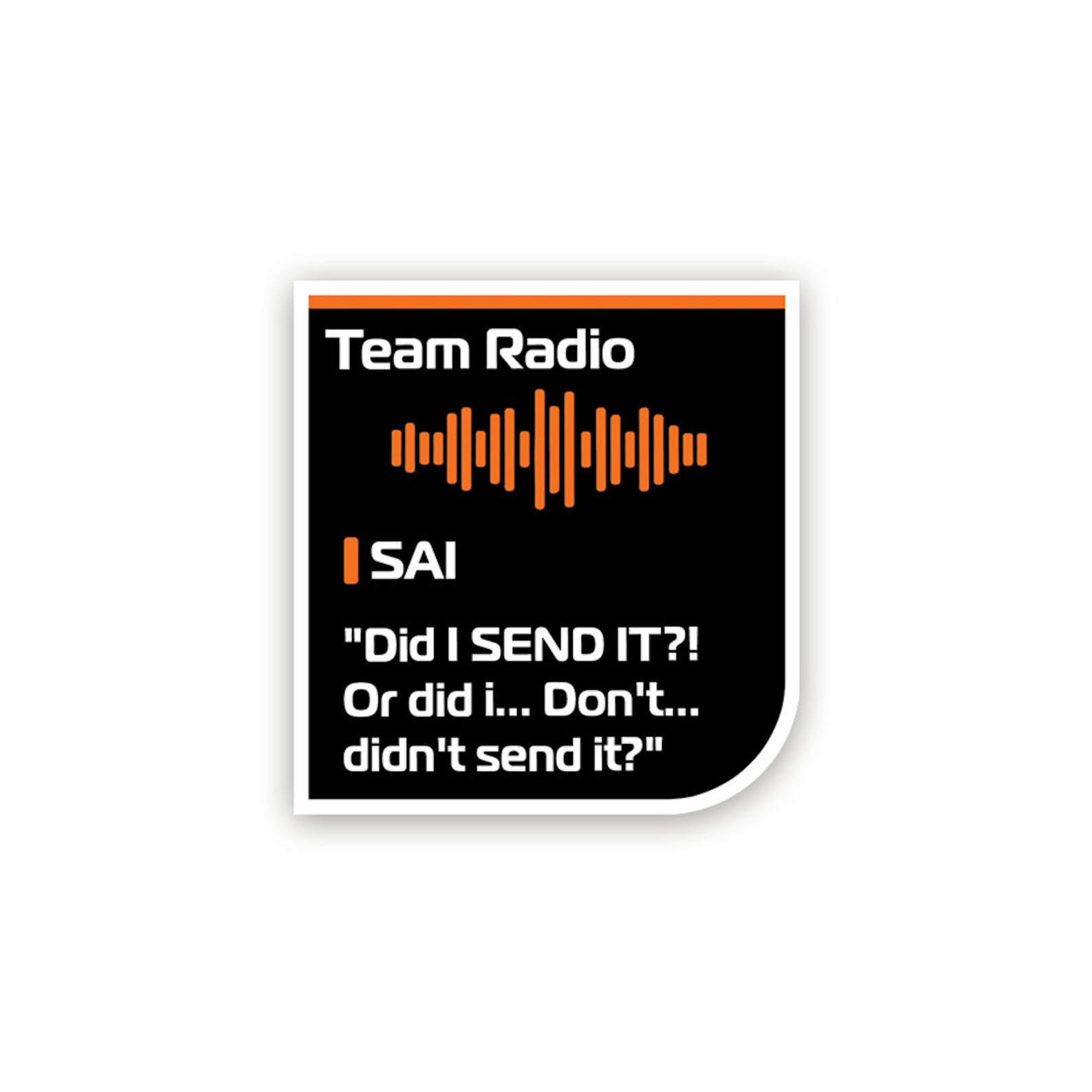 Team Radio Message F1 Formula 1 Red Color Waterproof Laptop - Etsy