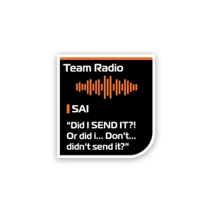 Team Radio Message F1 Formula 1 Red Color Waterproof Laptop Sticker - Etsy