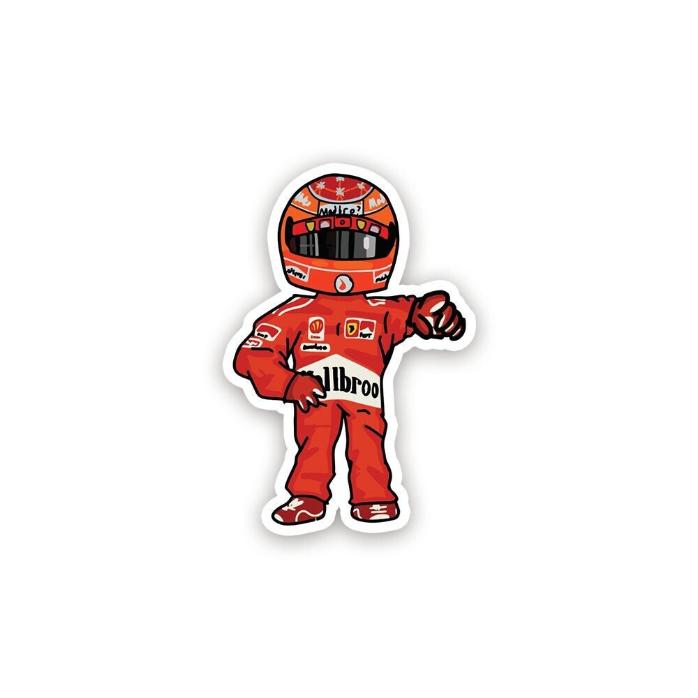 Michael Schumacher Ferrari F1 Formula One Chibi Cartoon - Etsy UK