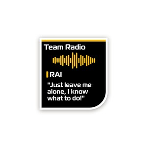Team Radio Message F1 Formula 1 Red Color Waterproof Laptop Sticker - Etsy