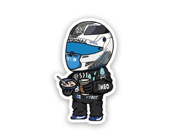 Lewis Hamilton Mercedes F1 Formula One Chibi Cartoon Color Sticker - Etsy