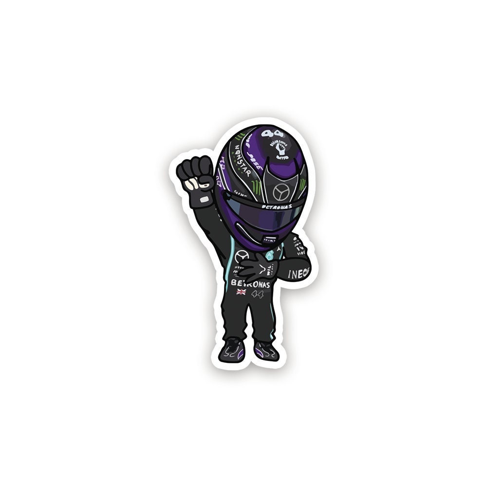 Lewis Hamilton Mercedes F1 Formula One Chibi Cartoon Color Sticker - Etsy