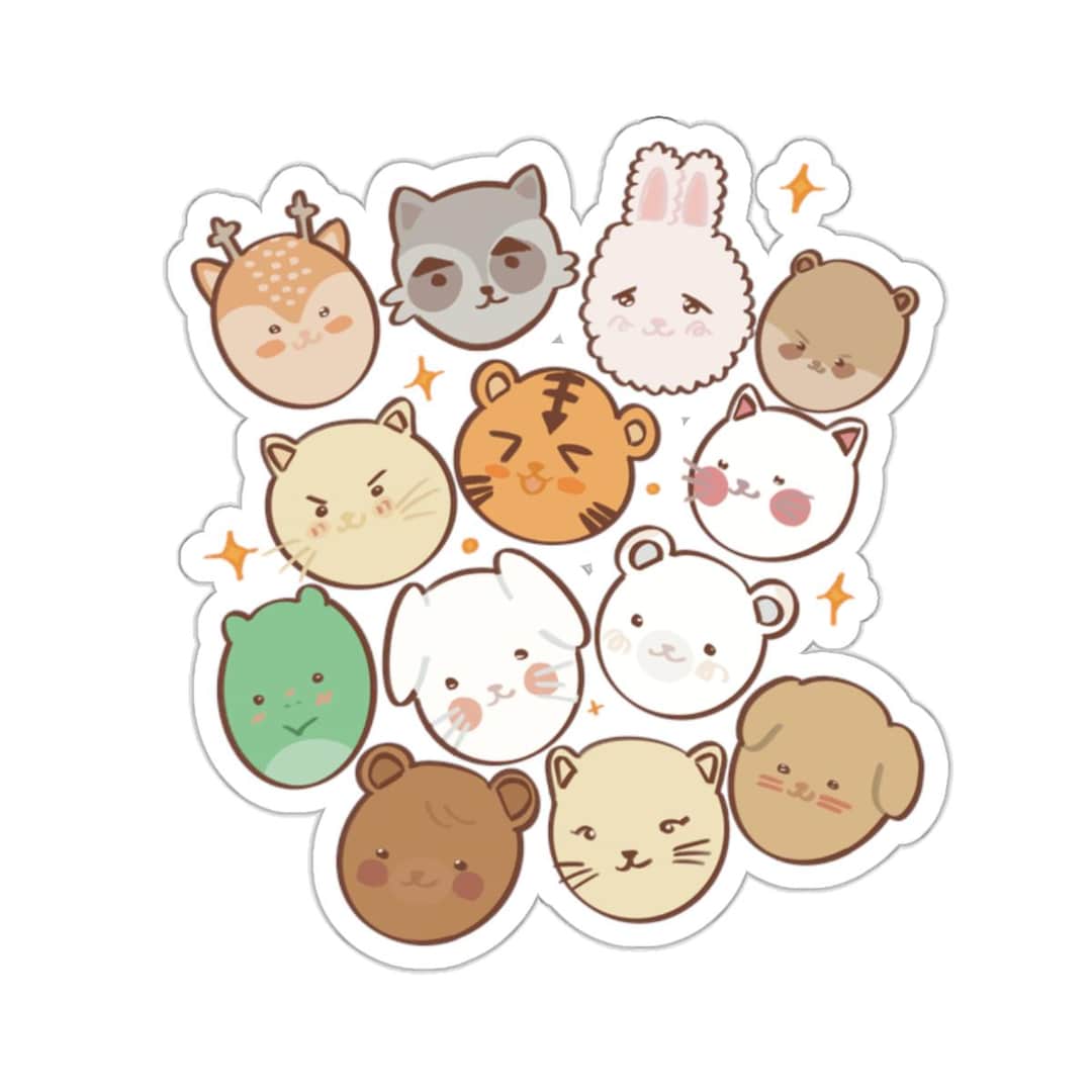 Seventeen Kpop Animals Sticker Pack Cute Kiss-cut Stickers for Laptops ...