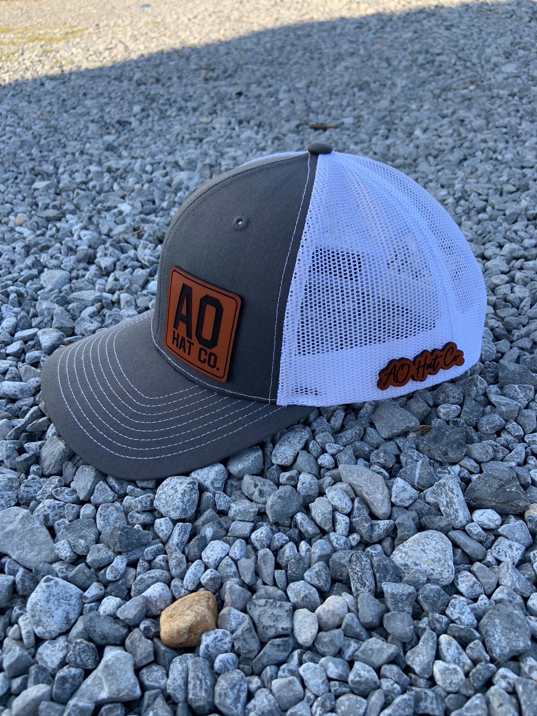 Custom Leather Patch Hat, Laser Engraved for Company Brand ...