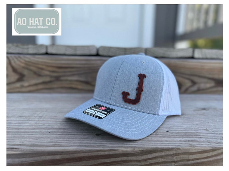 School Mascot Leather Patch Hat, Laser Engraved for School Brand, Team ...