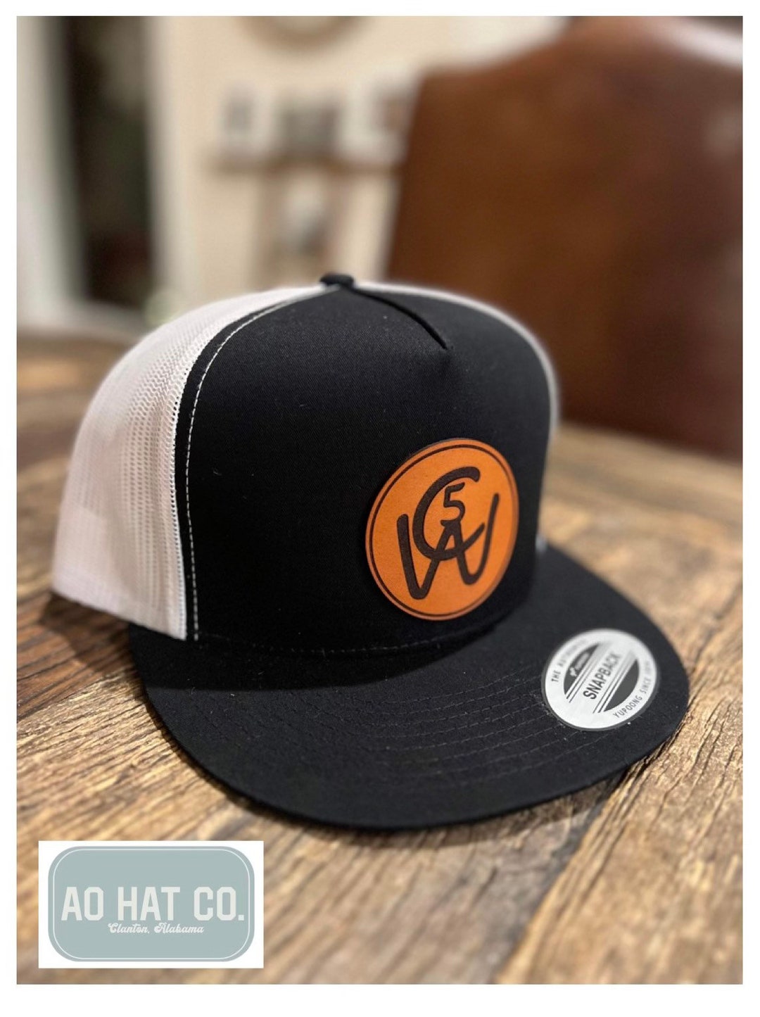 Custom Made Leather Patch Hat With Your Business or Group Logo,custom ...