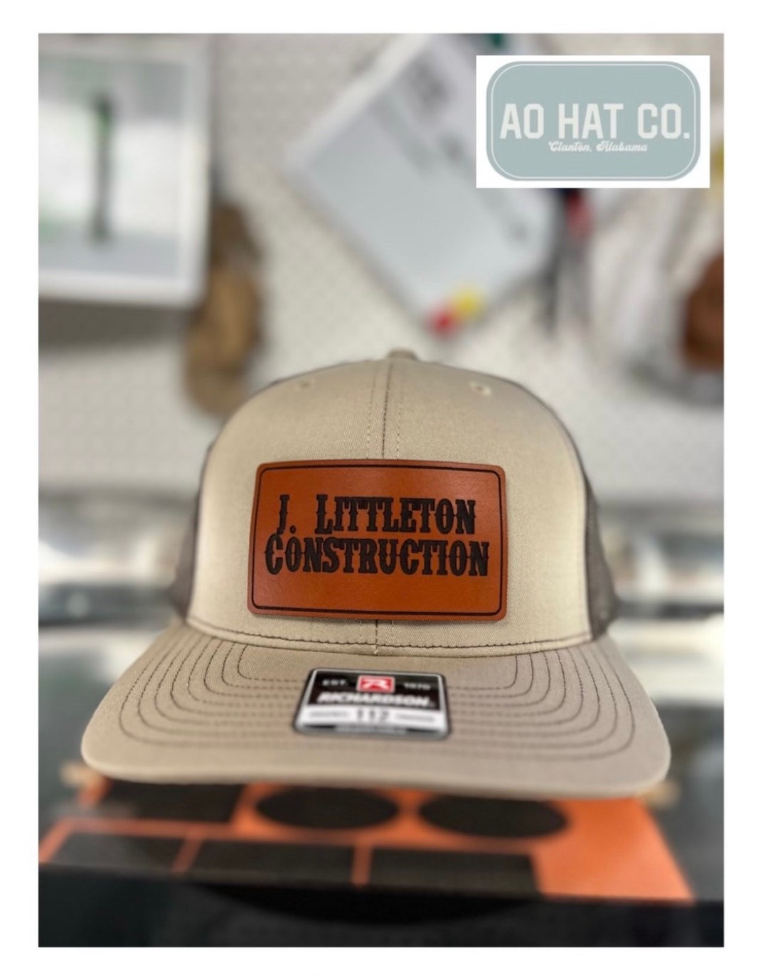 Custom Leather Patch Hats Logo Hats Laser Engraved Leather - Etsy