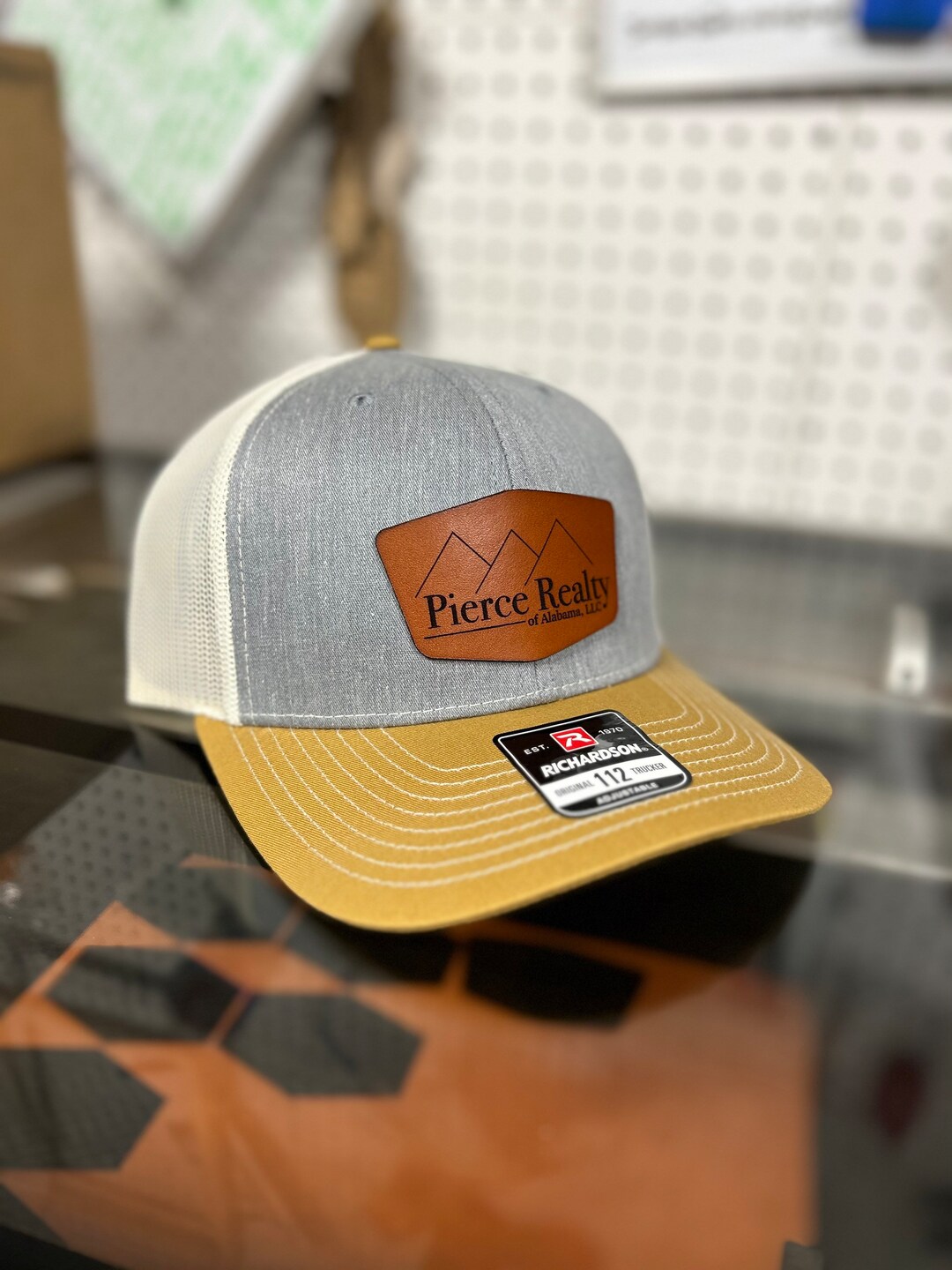 Custom Leather Patch Hats, Logo Hats, Laser Engraved Leather Patch ...