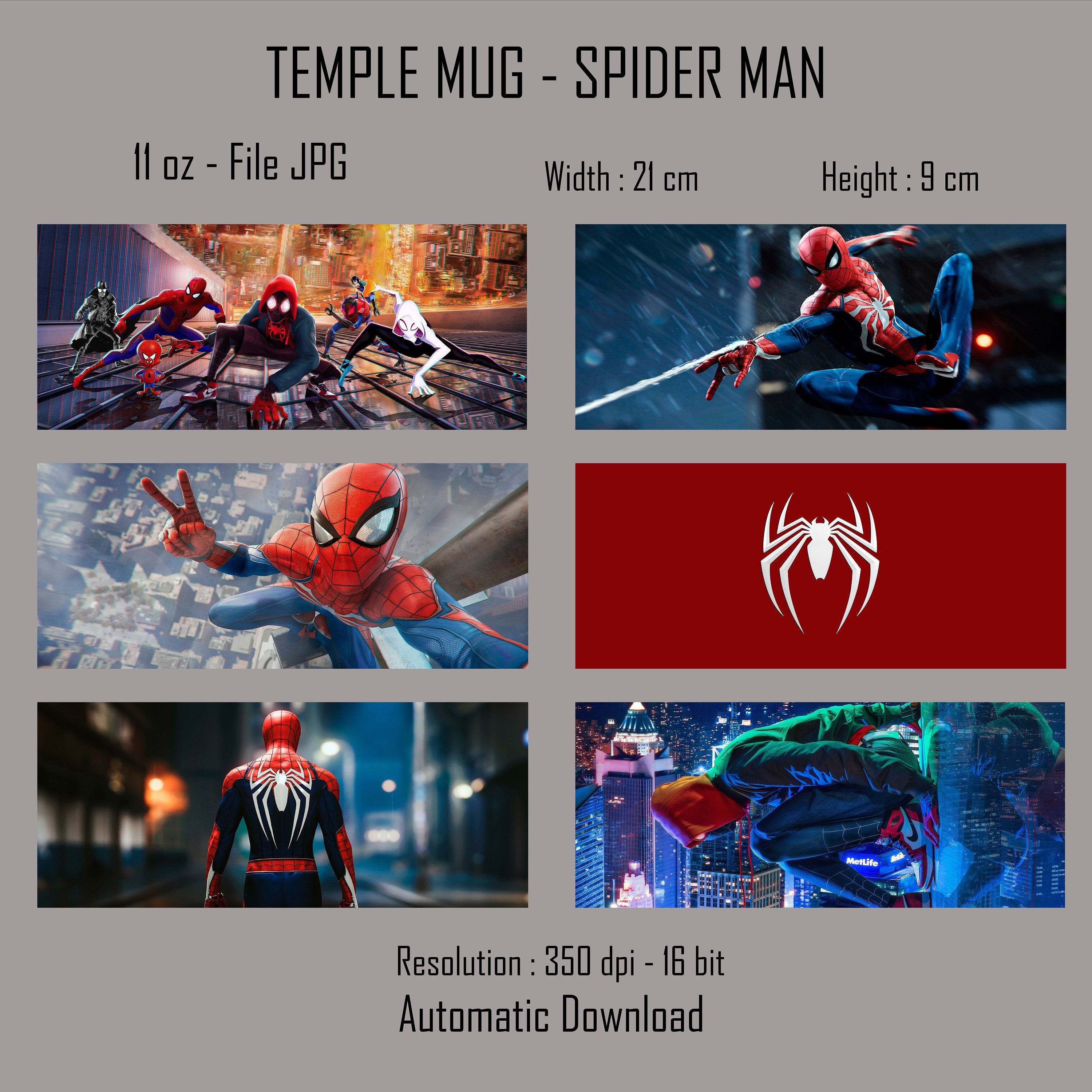 Temple Mug - Spider Man - Etsy