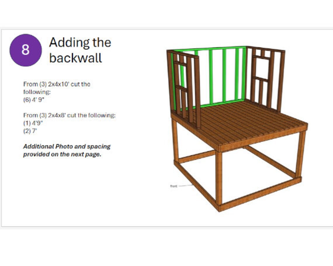 8X8 Sideways Playhouse W/ Swing-set Plans PDF - Etsy