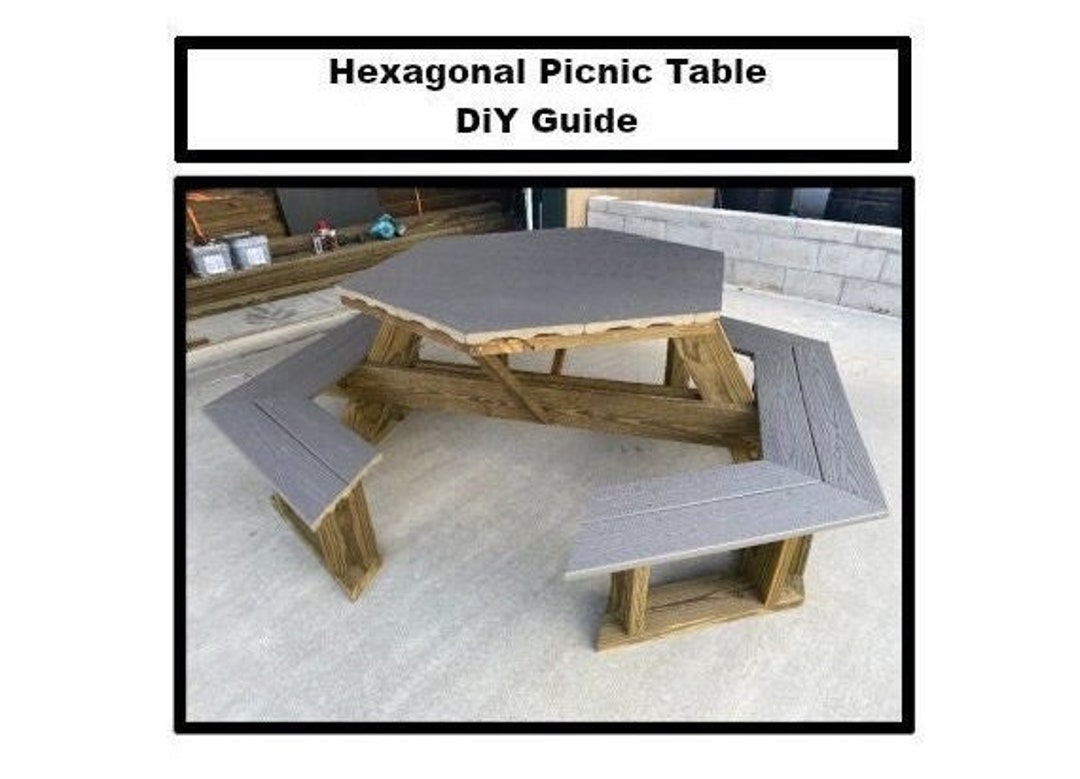 Hexagonal Picnic Table Digital Plans PDF - Etsy