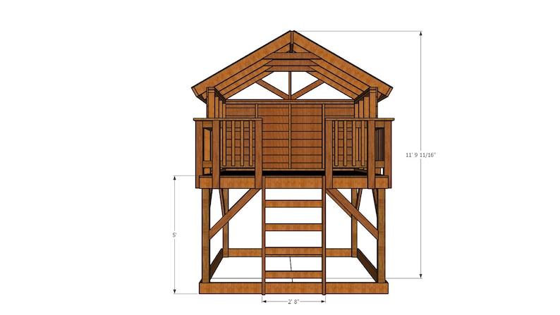 8x8 Playhouse Plans - Etsy