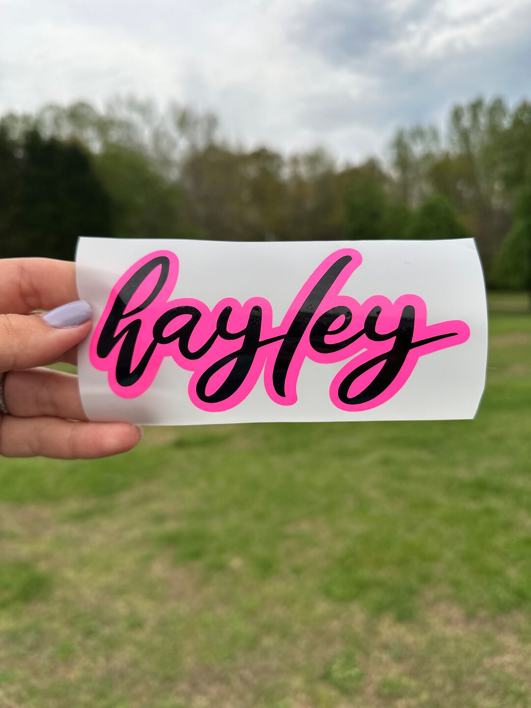Double Layered Name Vinyl Sticker - Etsy
