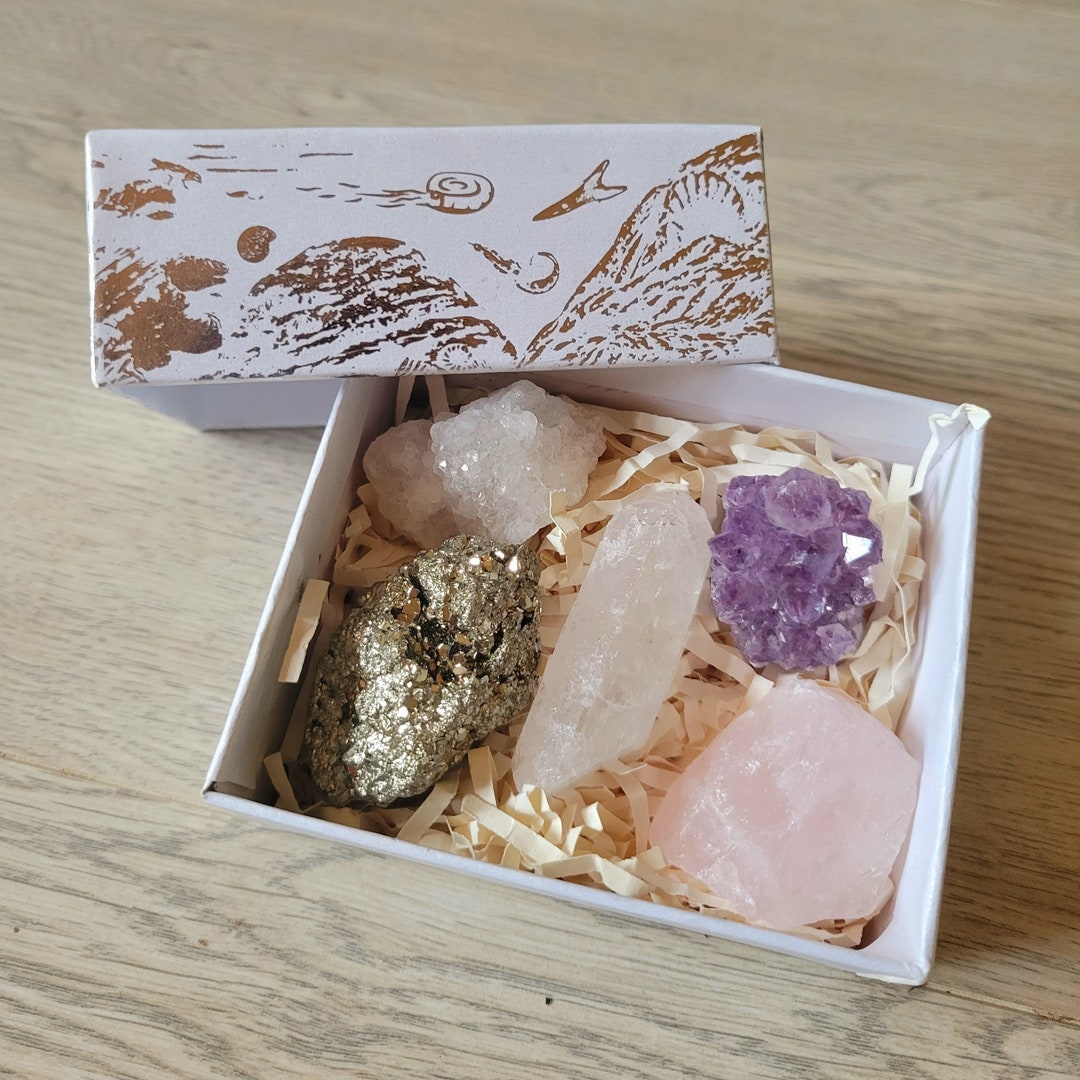 Crystal GIFT BOX - Crystals for Beginners - Assorted Crystal Gift Box ...