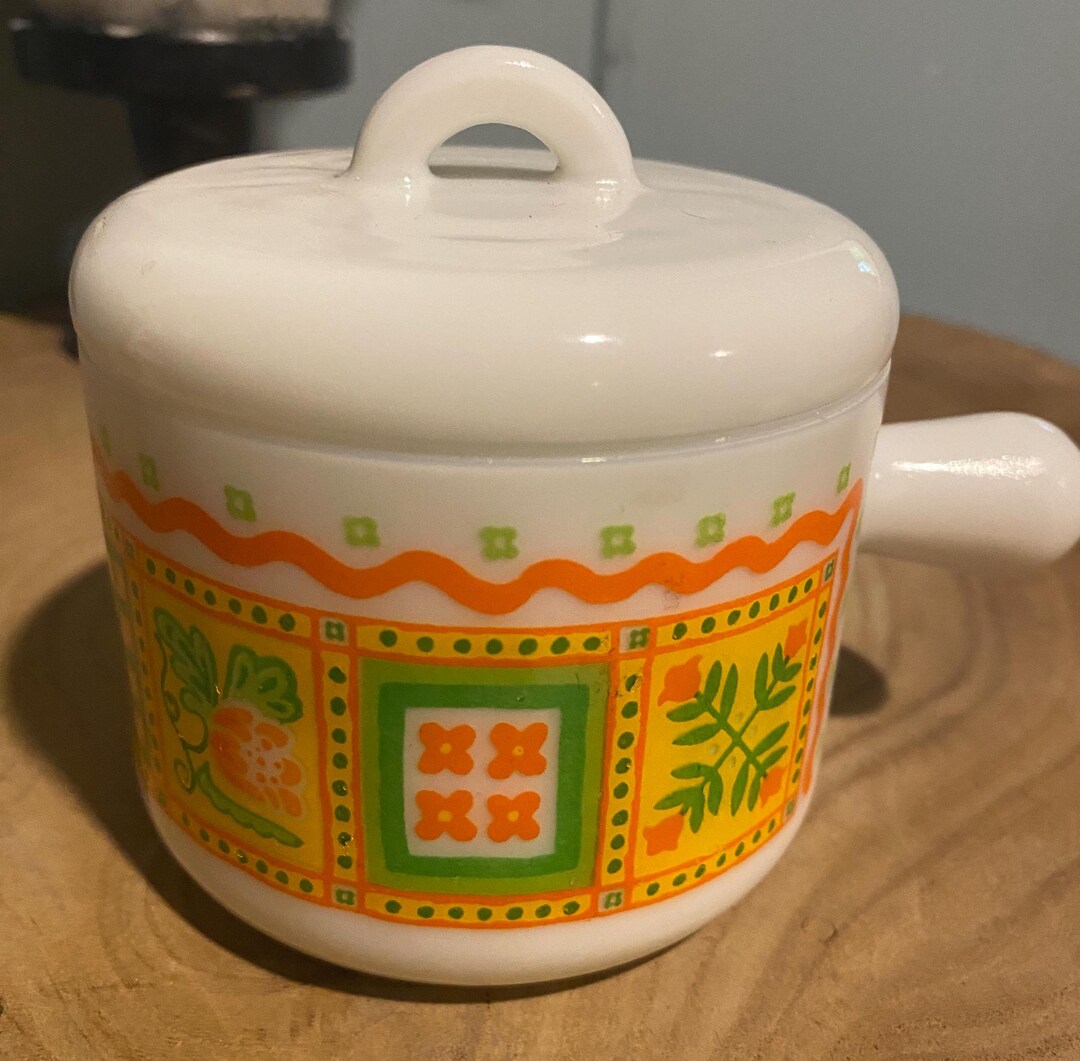 Avon Patchwork Milk Glass Soup Mug With Lid, Vintage Avon, Soup Bowls ...