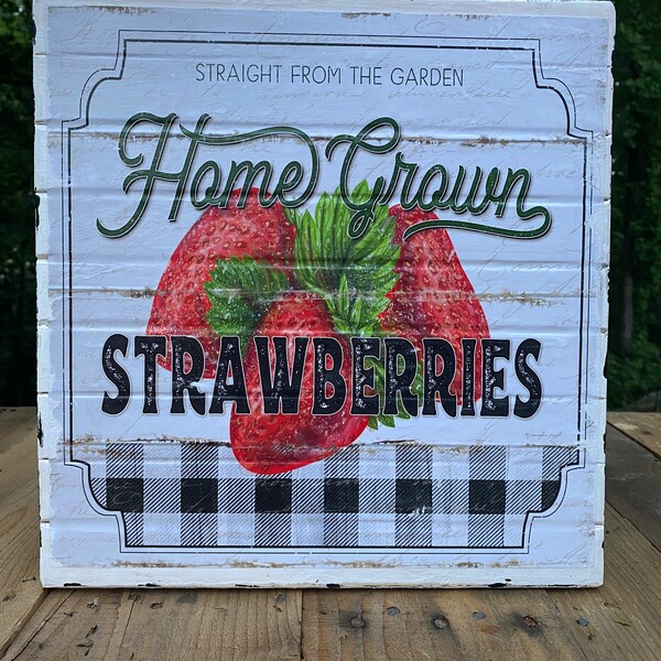 Strawberry Sign - Etsy