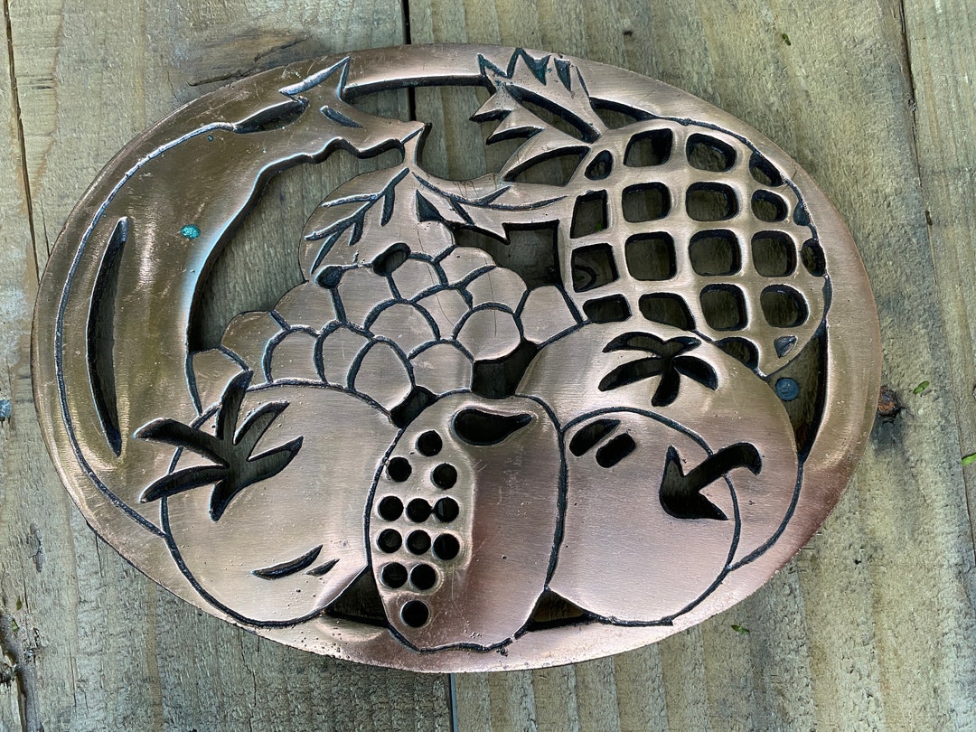 Copper Brass Trivet, Fruit Harvest, Cookware, Trivets & Pot Holders ...