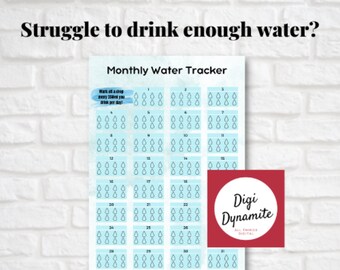 Water Tracker | Instant Download | Printable - Etsy