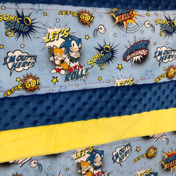 Sonic the Hedgehog Baby Quilt Made With Minky Red Blue - Etsy Singapore