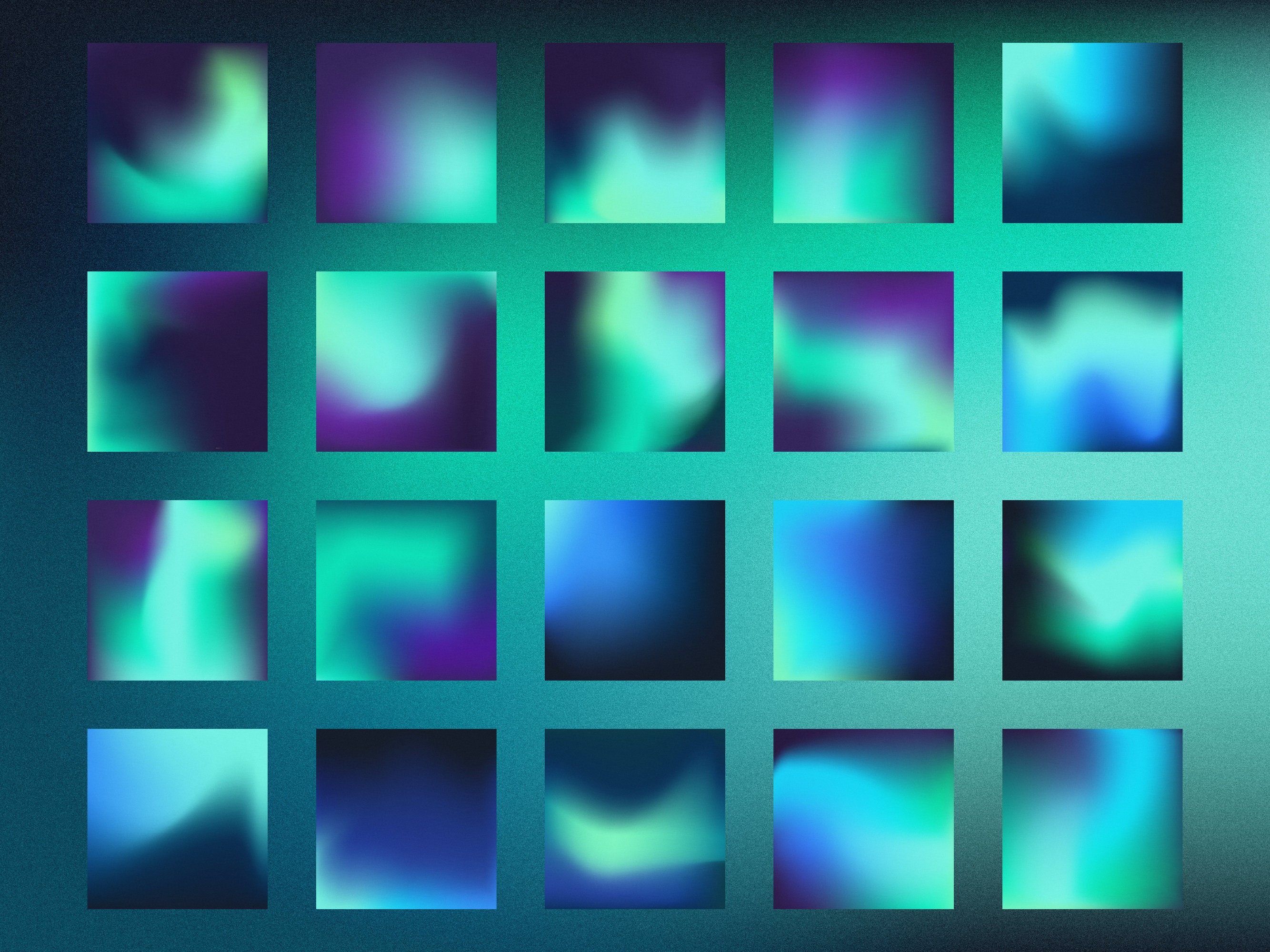 40 Aurora Gradient Backgrounds, Northern Lights, Grainy Textured ...