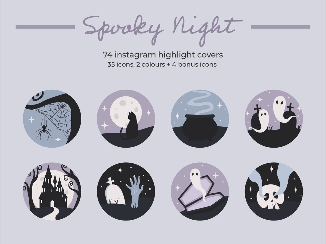 74 Spooky Night Instagram Highlight Covers for Halloween 2026, Magical ...