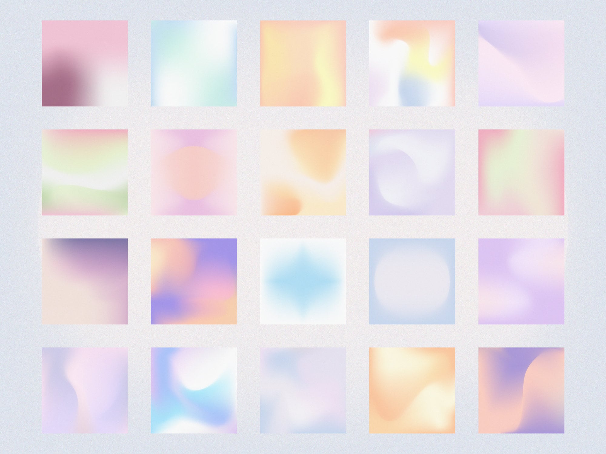 40 Nova Pastel Gradient Backgrounds, Grainy Textured, Social Media ...