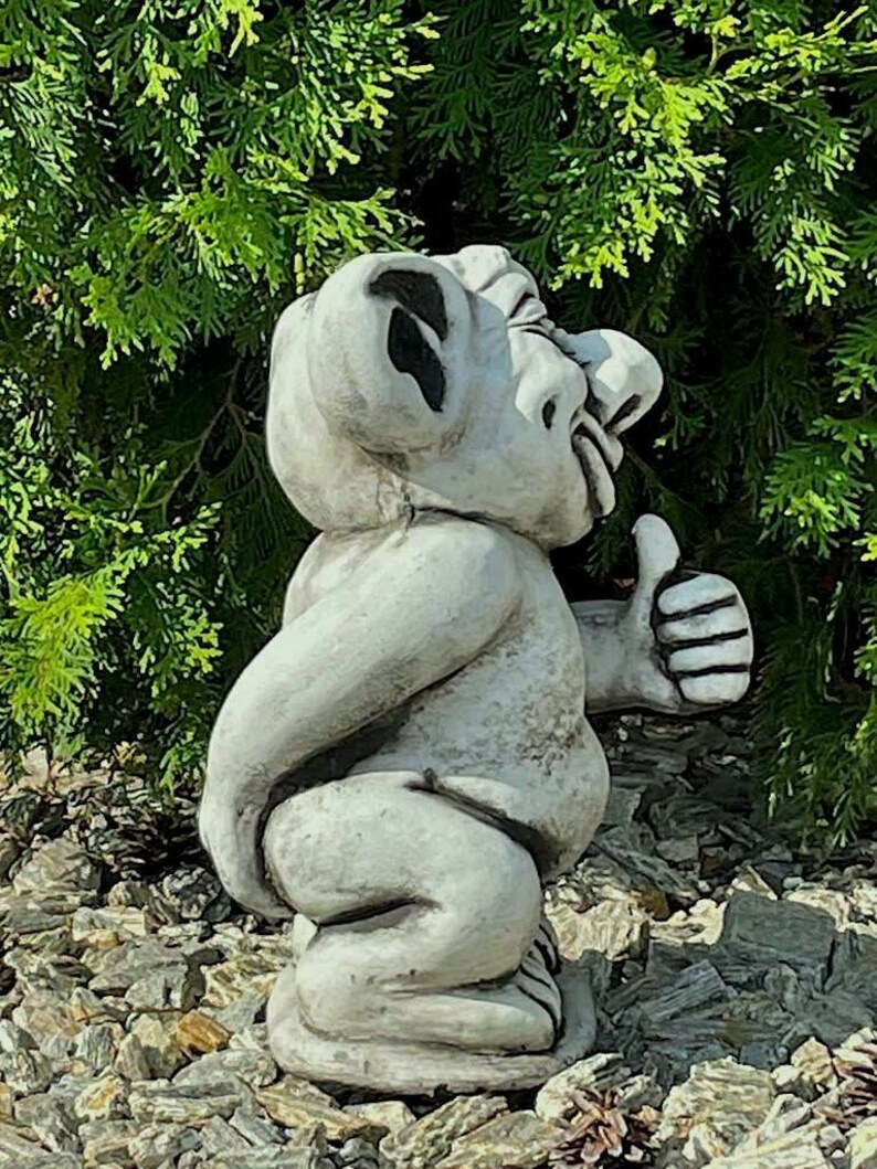 Troll Shows It's Ok Concrete Troll Funny Troll - Etsy