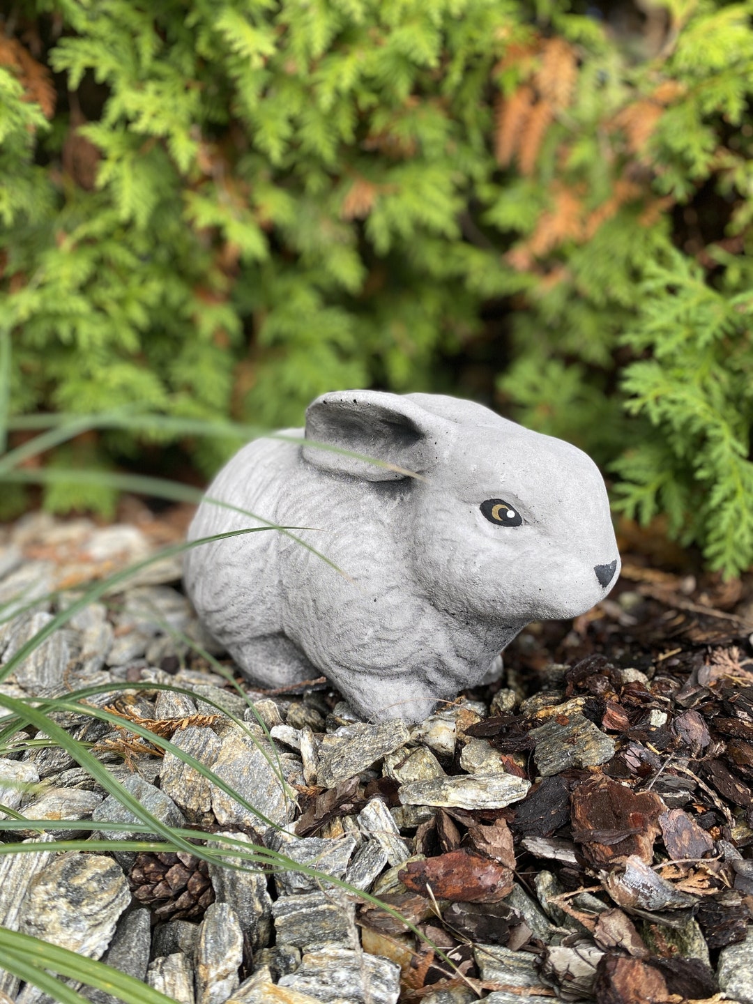 Detailed Rabbit Figure Stone Animal Forest Rabbit Decor Outdoor Animal ...