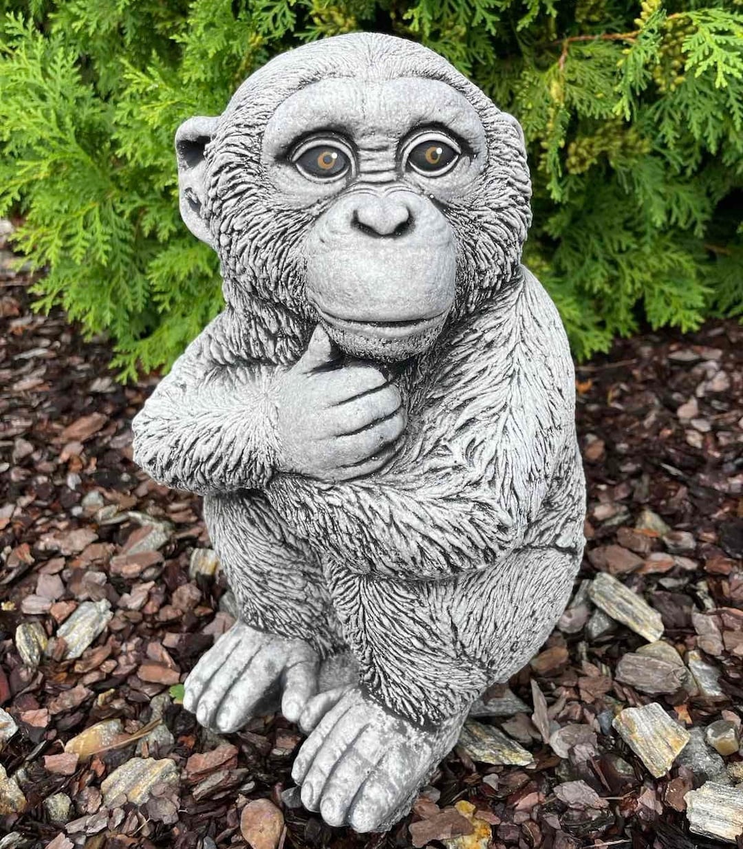 Monkey Statue Monkey Figure Concrete Monkey Animals Garden Sculpture ...