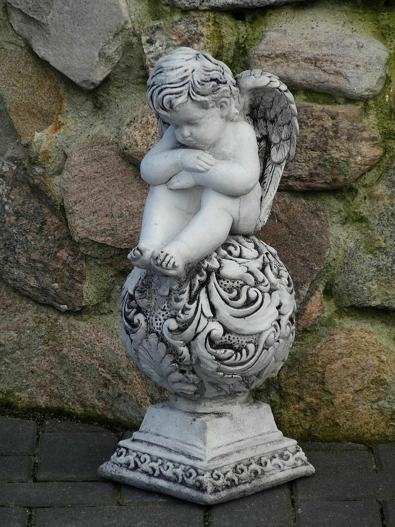 Guardian Angel Figurine Angel Decor Child Angel Angel on a - Etsy