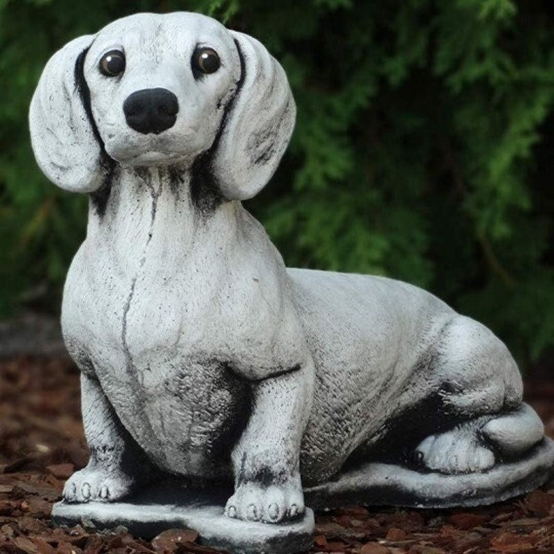 Dachshund Statue Dog Sculpture Concrete Dachshund Figurine Pet - Etsy